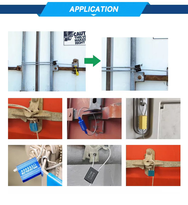 OY-CS102 Lock And Seal Containers Easy Self Locking Cable Wire Seal ...